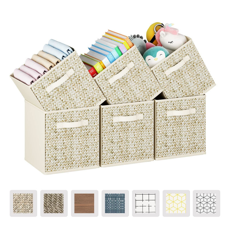 Latitude Run® Fabric Storage Bin - Set of 6 | Wayfair